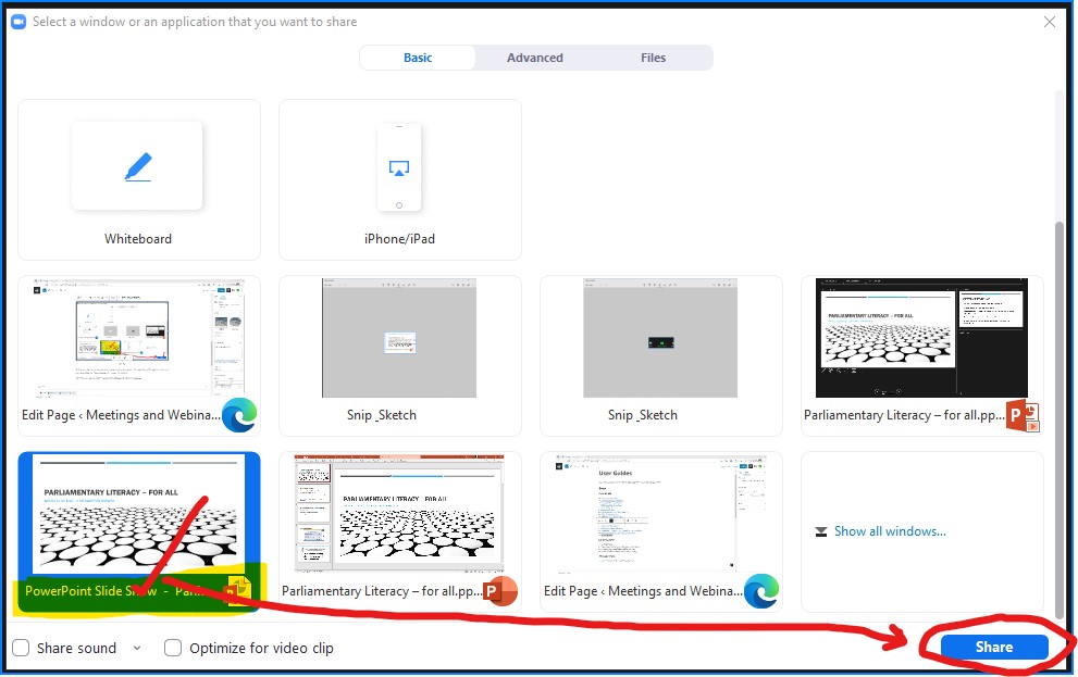 How to Screen Share – Meetings and Webinars